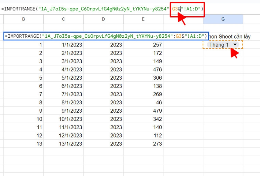 Cách sử dụng hàm IMPORTRANGE lấy dữ liệu trong Google Sheet